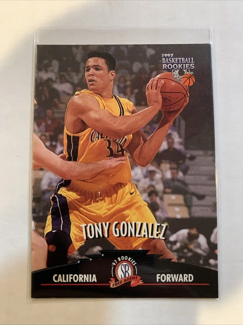 TONY GONZALEZ 1997 Tableau De Score Basketball Rookies #27 Californie ...