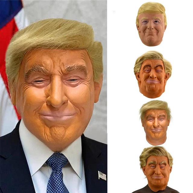 TRUMP LATEX FULL Head Face Mask Halloween Costume Cosplay Party £15.53 ...