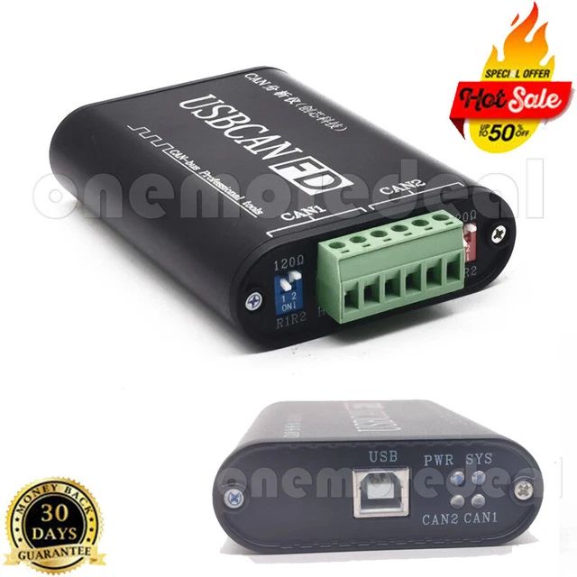 USBCANFD 2*CHANNEL CAN Analyzer Isolated CAN-Bus Professional Tool USB to CANFD EUR 96,94 ...