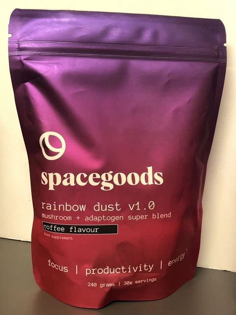 SPACEGOODS RAINBOW DUST v1.0 COFFEE Flavour Mushroom + Adaptogen 240g ...