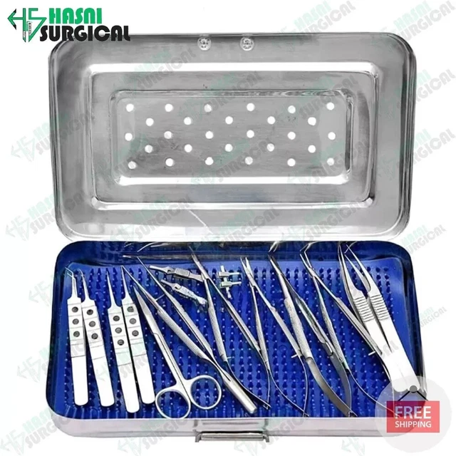 HAND SURGERY BASIC Set of Micro Surgical Instruments Stainless steel ...