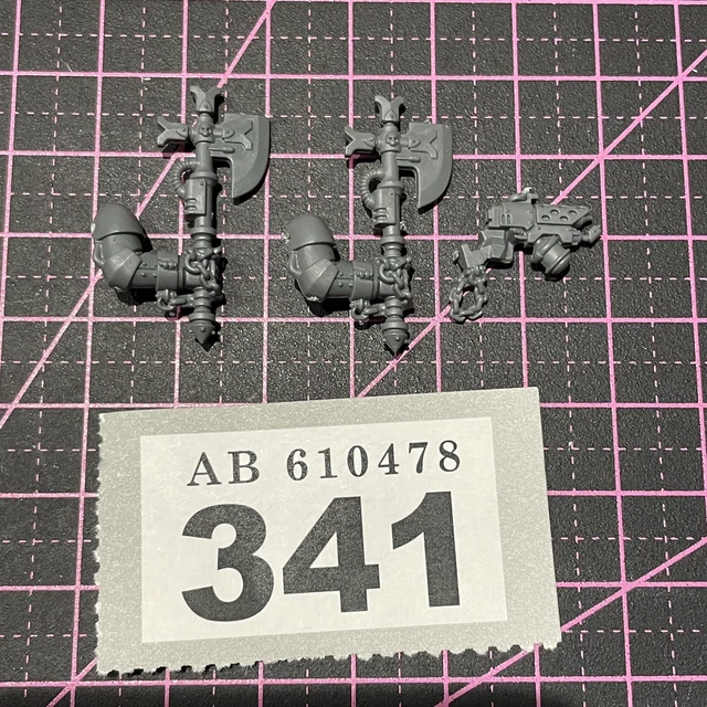 BLACK TEMPLARS SPACE Marine Power Axe + Hand Flamer Warhammer 40k Spare ...