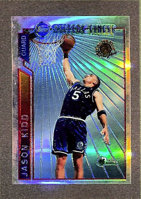 1996-97 TOPPS FINEST #M2 Jason Kidd Insert Réfracteur SP - Mavericks ...