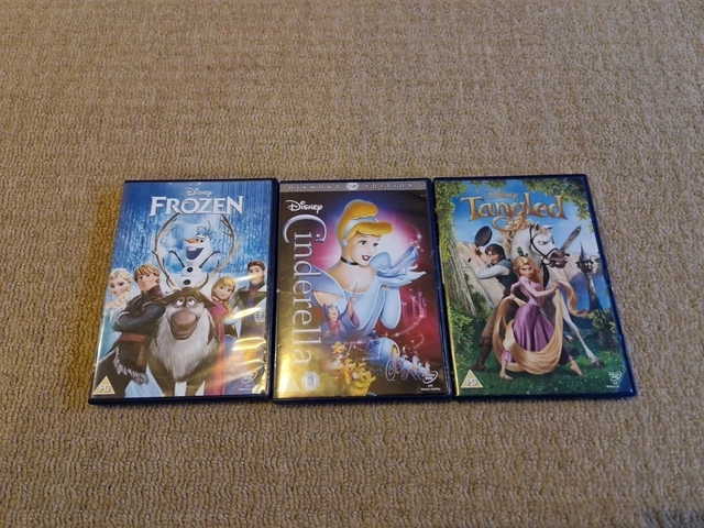 3 X DISNEY Princess DVD Frozen Cinderella Tangled £7.50 - PicClick UK