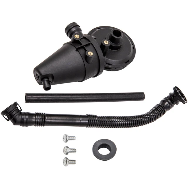 CRANKCASE OIL SEPARATOR PCV Vent Valve Kit Breather Hose Fit for BMW ...