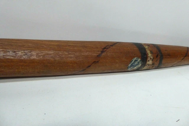 OLD AUSTRALIAN ABORIGINAL Carved Wire Burnt Nulla Nulla Waddy Club ...