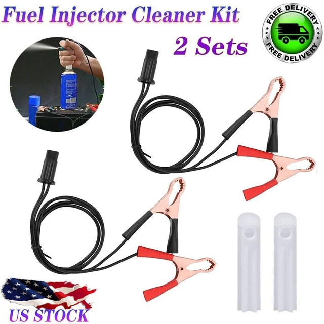 FUEL INJECTOR FLUSH Cleaner Adapter Universal DIY Kit Car Cleaning Tool ...