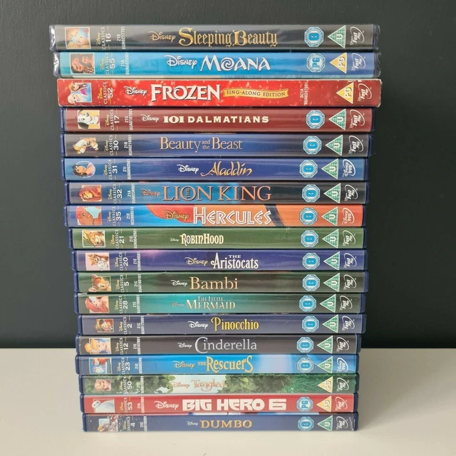 18X DISNEY CLASSICS DVD Bundle Numbered Spine - Couple Sealed £20.99 ...