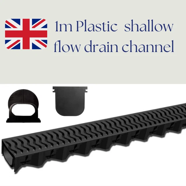 SHALLOW WATER FLOW PVC Shallow Drainage Channel 1m Length with 1 body ...