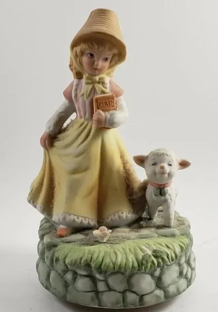 VINTAGE SCHMIDT MUSIC Box Mary Had A Little Lamb Works Nursery Baby ...