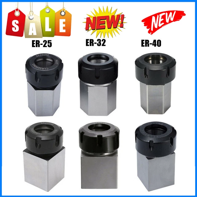 ER-25 ER32 ER40 Hex Square Collet Block Spring Chuck Holder CNC Lathe ...