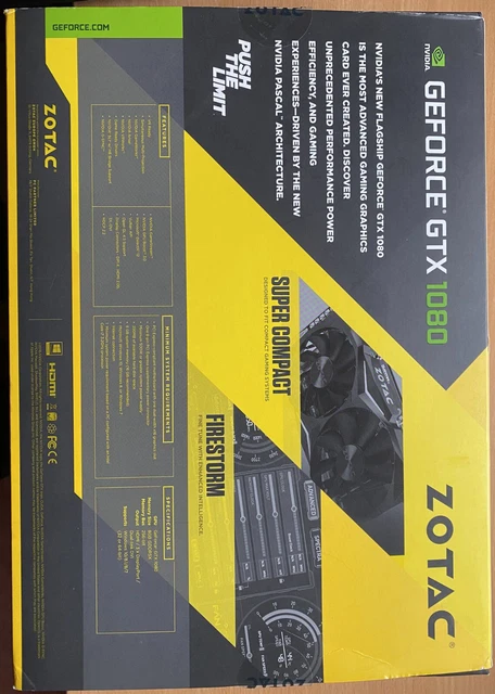 ZOTAC NVIDIA GEFORCE GTX 1080 8GB GDDR5X Grafikkarte EUR 116,37 ...