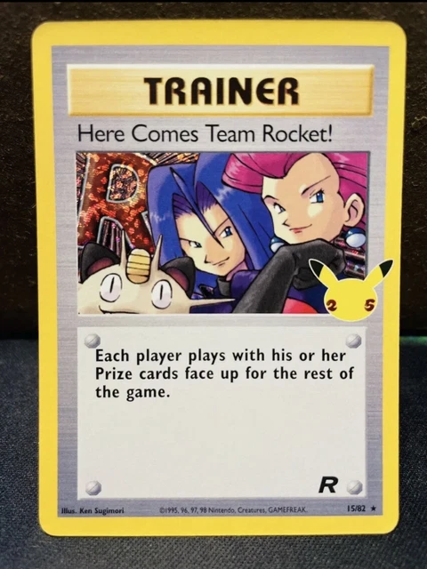 POKÉMON HERE COMES Team Rocket #15/82 Celebrations Ultra Rare Holo comme neuf EUR 1,61 - PicClick FR