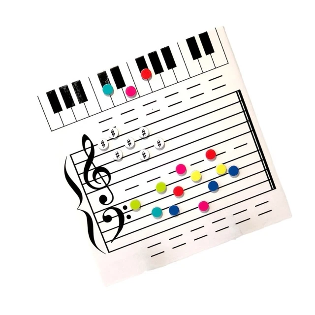 MUSIC BOARD FOR Kids Students with Smooth Writing Surfaces & Dry Erases ...