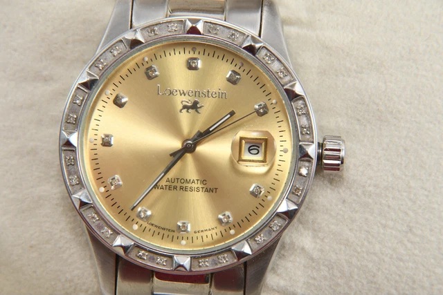 J94M59- LOEWENSTEIN AUTOMATIC Herren Uhr mit echtem Diamanten EUR 174 ...
