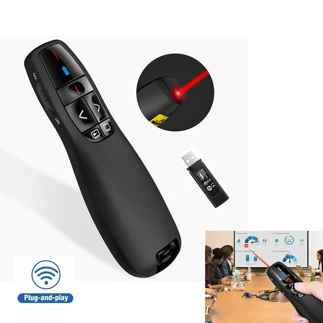 WIRELESS USB PPT Presenter Presentation Flip Laser Pointer Pen Remote ...