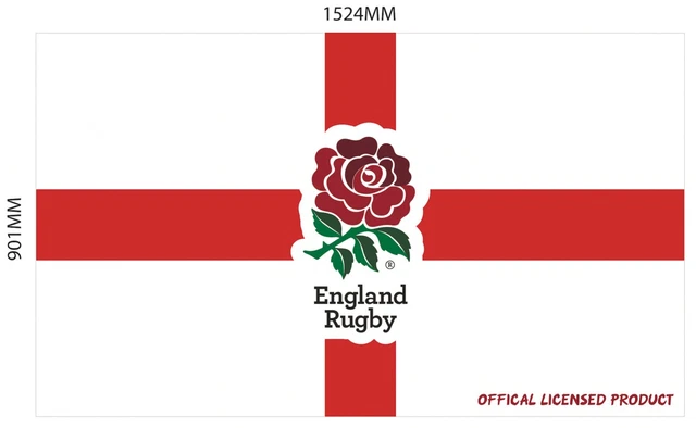 ENGLAND RUGBY FLAG WORLD CUP 5FT x 3FT - 150cm x 90cm Union RFU Flag £6 ...