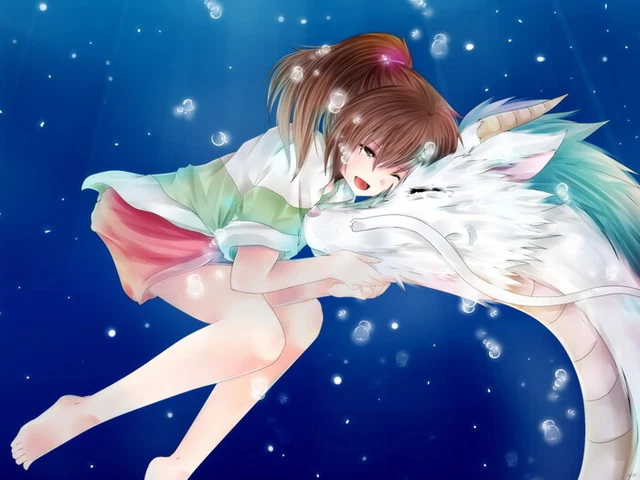 V6137 Spirited Away Haku Ogino Chihiro Sen Anime Art Poster Print