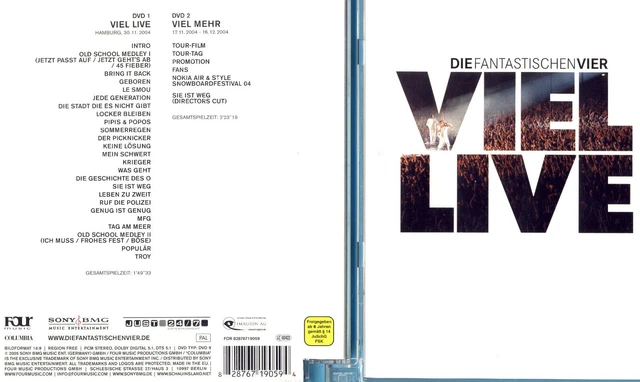 FANTASTISCHEN VIER DIE / DDVD / Viel Live Hamburg 2004 / DVD´s von 2005 ...