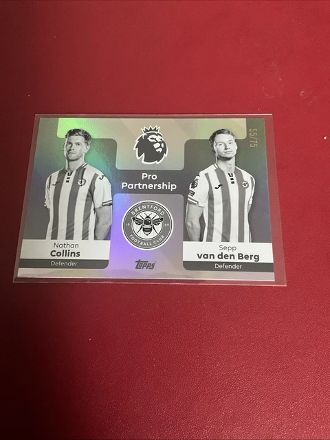 TOPPS 2025/26 PREMIER League Pro Partnership Collins Berg 55/75 ...