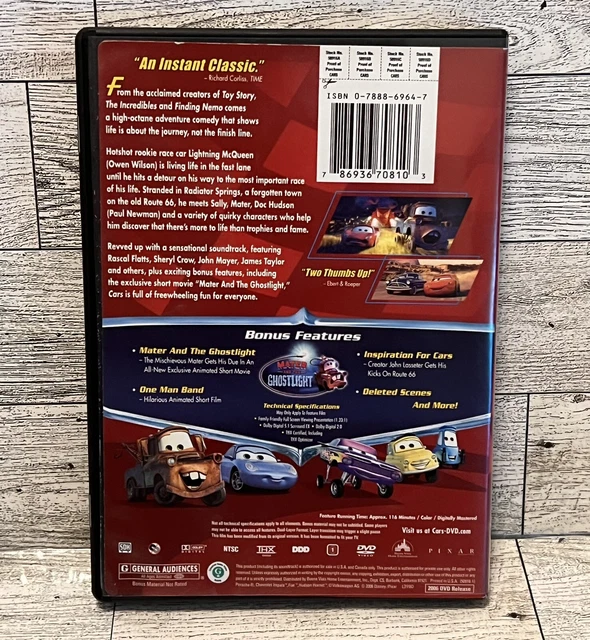 CARS (SINGLE-DISC FULL Screen Edition) - DVD - $5.05 - PicClick CA