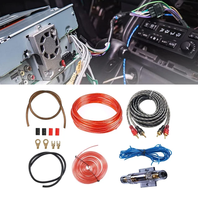 CAR AUDIO WIRE Wiring Kit Amplifier Stereo Speaker Cable Electrical ...