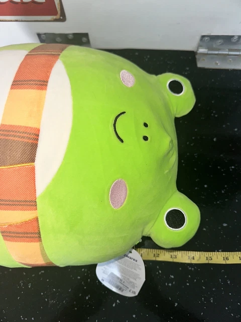 SQUISHMALLOWS 12” WENDY Green Frog with Plaid Scarf Plush Soft Toy 30cm ...