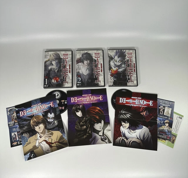 DEATH NOTE DVD x3 Original and Uncut NTSC Region 1 import volume 1-3 ...