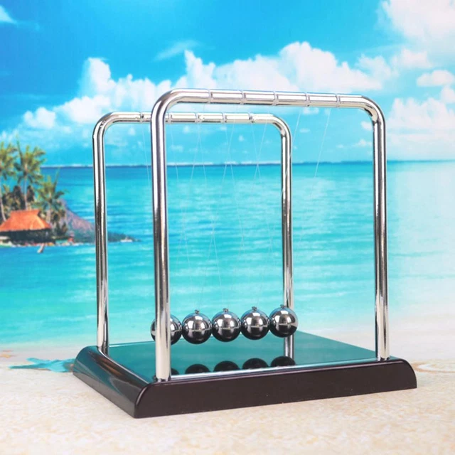 SQUARE NEWTON CRADLE Pendulum Ball Balance Swing Ball Decompression Toy ...