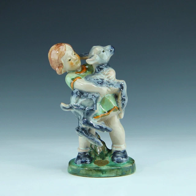 GOEBEL CORTENDORF TERRACOTTA Figur 3052 MÄDCHEM MIT LAMM EUR 69,00 ...