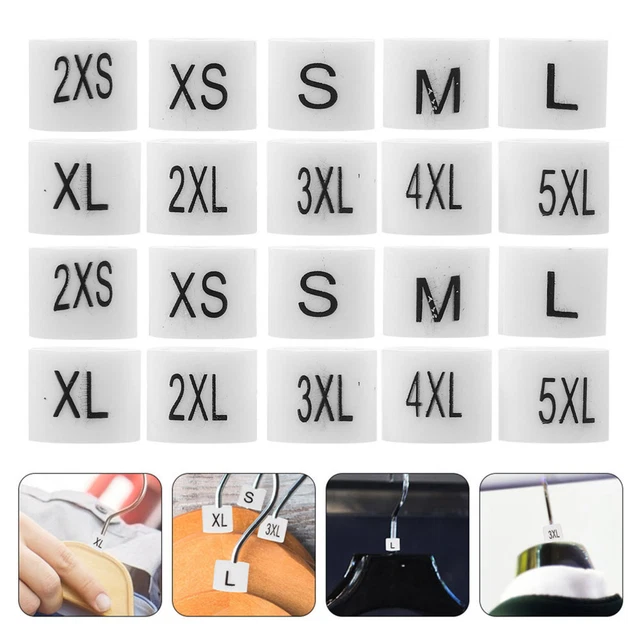 200PCS CLOTHES HANGER Size Markers for Closet Rack Dividers 2XS-5XL £10 ...