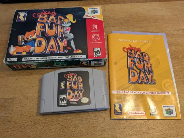CONKERS BAD FUR Day Nintendo 64 N64 Boxed CIB OVP NTSC U EUR 329,90 ...