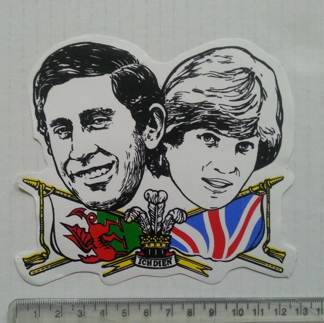 ROYAL WEDDING STICKER Original Unused CHARLES / PRINCESS DIANA 1981 £6. ...