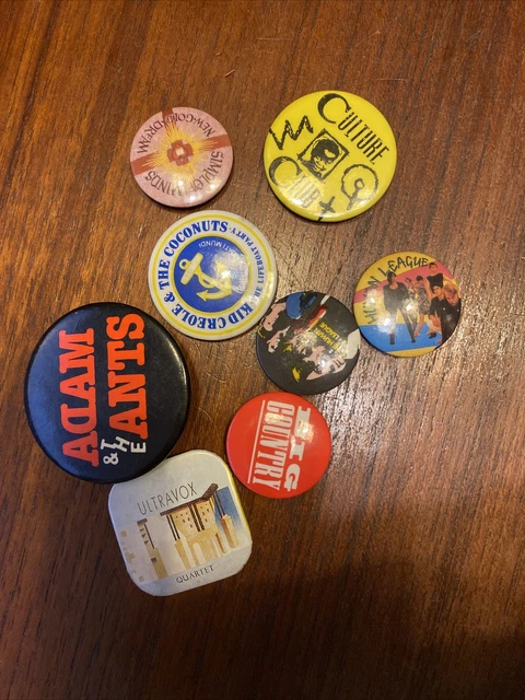 ORIGINAL OLD FAN Pin Button Badges 1981 Incl Ultravox Human League ...
