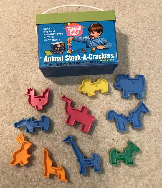 HASBRO ANIMAL STACK-A-CRACKERS Box Set Vintage Toy 1971 Romper Room ...