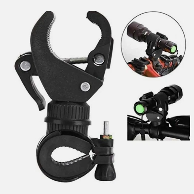 STURDY BIKE TORCH Clamp Grip Bracket Keep Your Light Securely in Place ...