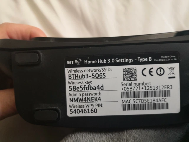 BT HOME HUB 3 modem router a banda larga Wi-Fi wireless N ADSL tipo B ...