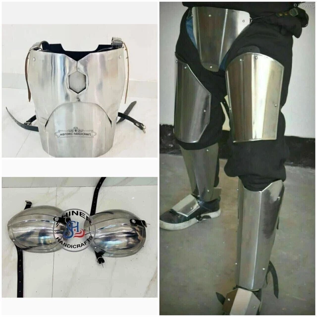 MEDIEVAL MANDALORIAN INSPIRED Leg Armor, Jacket Breastplate, Shoulder ...