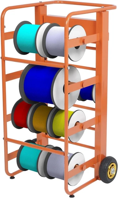 WIRE SPOOL RACK Multi Axle Cable Rack Dispenser Cable Caddy 11 Rods ...