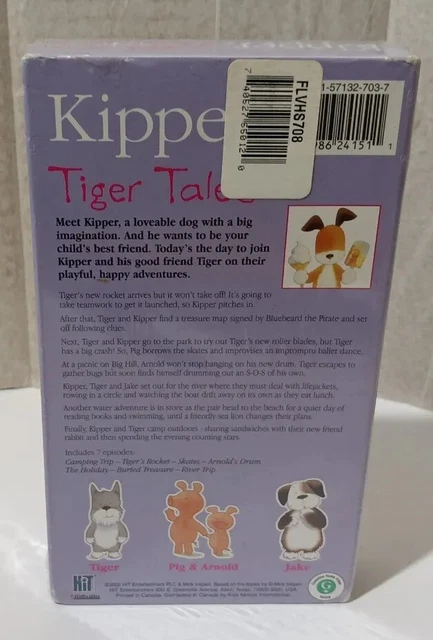 NICK JR KIPPER - TIGER TALES VHS Video Tape Mick Inkpen Books 2001 ...