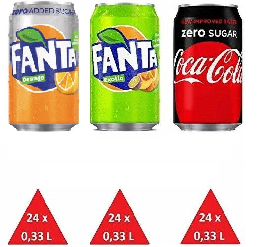 COCA COLA ZERO ,Fanta Exotic ,Fanta Zero (72 Dosen x 0,33L ) EUR 54,25 ... COCA COLA ZERO ,Fanta Exotic ,Fanta Zero (72 Dosen x 0,33L ) EUR 54,25 ...