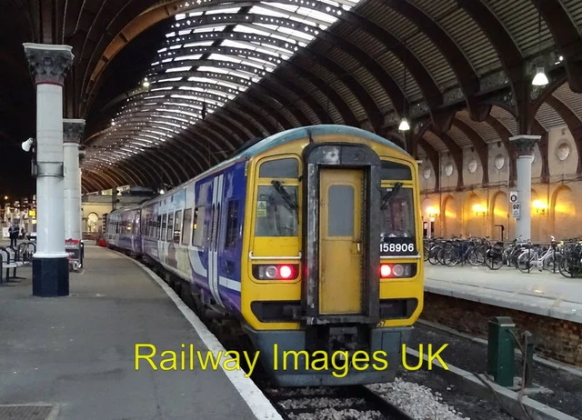 RAILWAY PHOTO CLASS 158 DMU - York Railway Station c2019 £2.00 ...