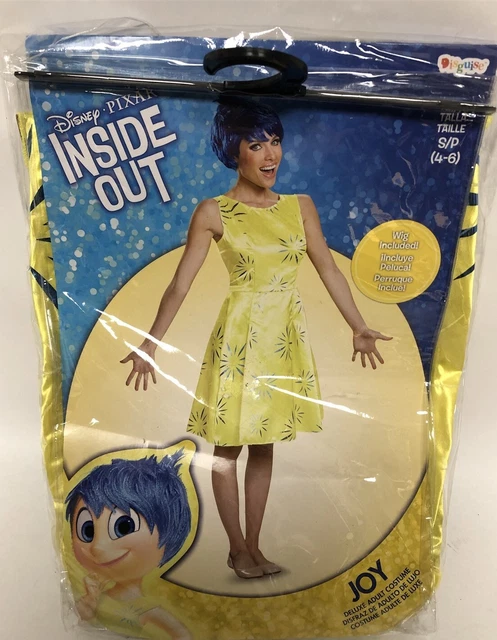 DISNEY PIXAR DELUXE Adult Inside Out Joy Costume With Wig £0.78 ...