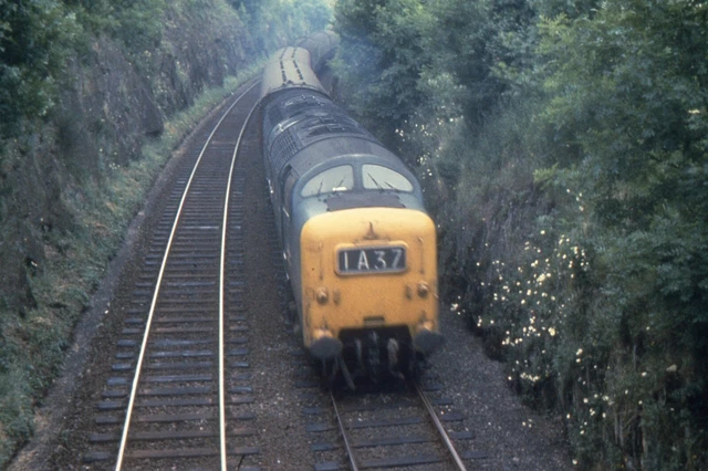 35MM RAILWAY SLIDE: COLOUR-RAIL: DE 964: CLASS 55: 55002 KINGS OWN ...