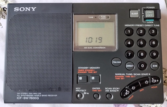SONY ICF-SW7600G FM Stereo/SW/MW/LW PLL Synthesized Receiver £41.00 - PicClick UK
