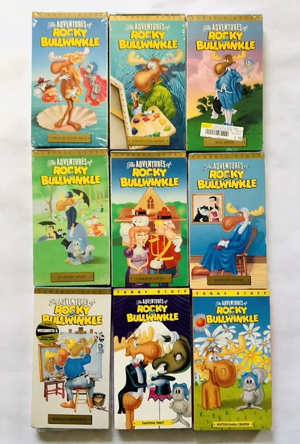 THE ADVENTURES OF Rocky and Bullwinkle 90s VHS VCR Tape Classic Stuff ...