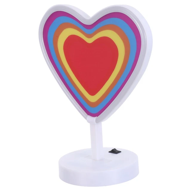 LED NEON HEART Sign: Romantic Battery-Powered Nightlight - Heart-Shaped ...