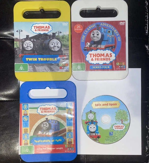 THOMAS FRIENDS TANK Train DVD lot Spic and Span promo Take Along Series ...