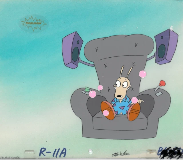 ROCKO'S MODERN LIFE Original 1990's Production Cel Animation Art Helmet ...