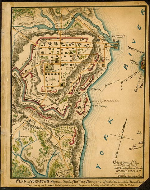 PLAN OF YORKTOWN 1862 Map OLD PHOTO PRINT $8.50 - PicClick AU